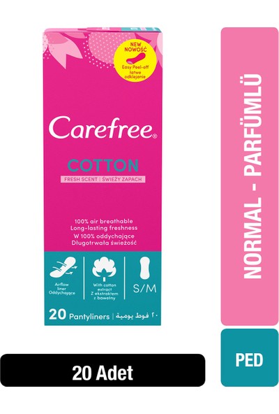 Carefree Mini Ped Breathable Fresh 20'li Carefree Mini Ped Breathable Fresh 20'li