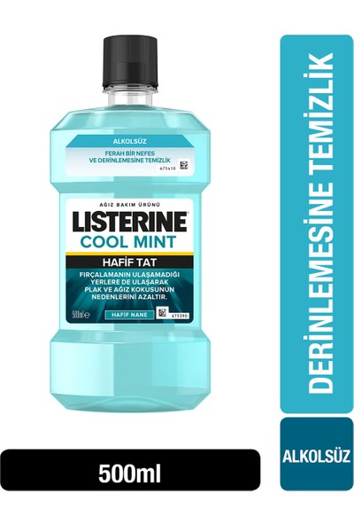 Listerine Cool Mint Hafif Tat 500 ml Listerine Cool Mint Hafif Tat 500 ml