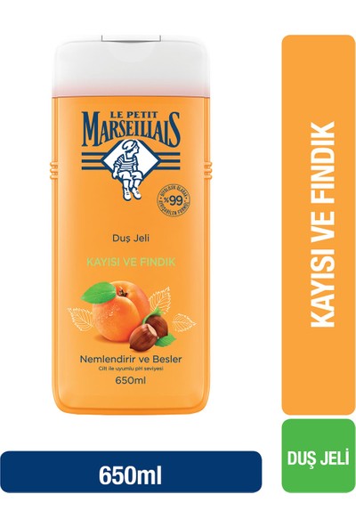 Le Petit Marseillais Banyo ve Duş Jeli Kayısı,Fındık 650 ml
