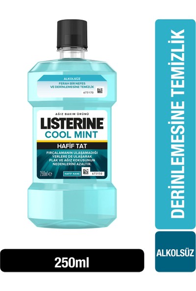 Listerine Cool Mint Hafif Tat 250 ml Listerine Cool Mint Hafif Tat 250 ml