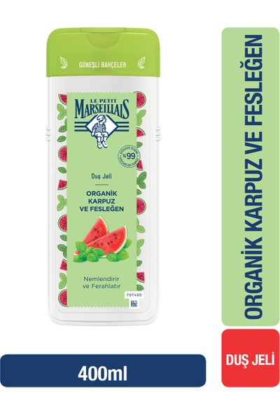 Le Petit Marseillais Organik Karpuz ve Fesleğen Duş Jeli 400 ml