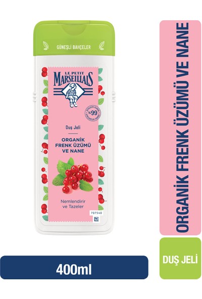 Le PetitMarseillais Organik Frenk Üzümü ve Nane Duş Jeli 400 ml Le PetitMarseillais Organik Frenk Üzümü ve Nane Duş Jeli 400 ml