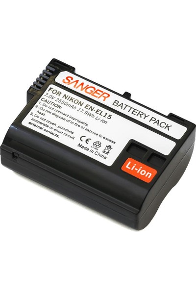 Sanger EN-EL15 Nikon Fotoğraf Makinesi Batarya Sanger EN-EL15 Nikon Fotoğraf Makinesi Batarya