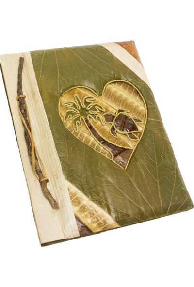 Hediye Rengi Eskitme Yaprak Defter Orta Boy Hediye Rengi Eskitme Yaprak Defter Orta Boy