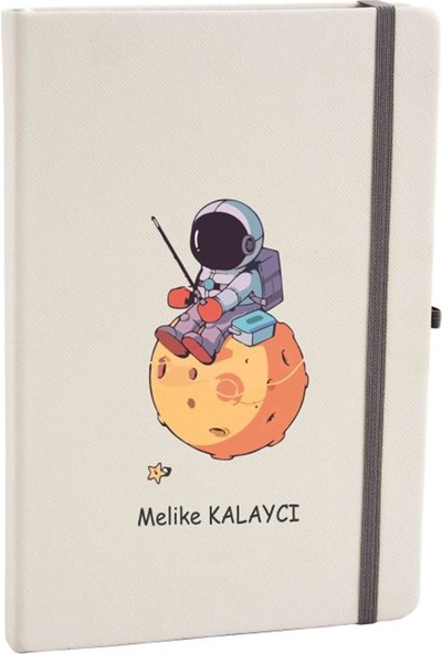 Hediye Rengi İsme Özel Defter - Astronot Hediye Rengi İsme Özel Defter - Astronot