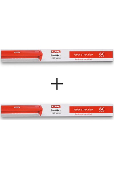 Cook Bas&kes Yedek Streç Film (30 cm x 60 M.) 2 Adet Cook Bas&kes Yedek Streç Film (30 cm x 60 M.) 2 Adet