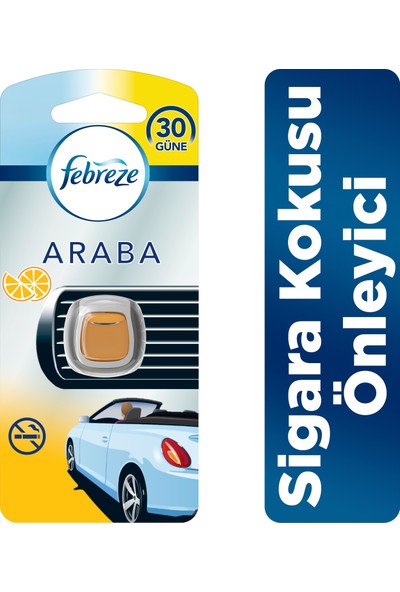 Febreze Hava Ferahlatıcı 2 ml Araba Kokusu Sigara Kokusunu Önleyici Limon Kokulu Febreze Hava Ferahlatıcı 2 ml Araba Kokusu Sigara Kokusunu Önleyici Limon Kokulu