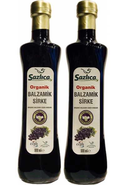 Sazlıca Organik Balzamik Sirke 500 ml 2'li