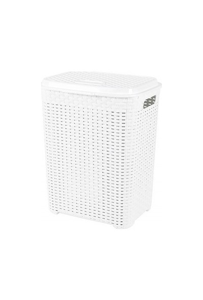 Aslife Kirli Çamaşır Sepeti Rattan 45 lt Beyaz Aslife Kirli Çamaşır Sepeti Rattan 45 lt Beyaz