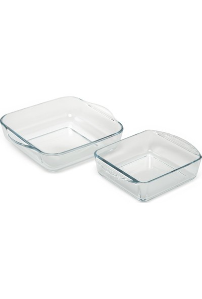 Paşabahçe Borcam 2'li Kare Tepsi Küçük 159189 Paşabahçe Borcam 2'li Kare Tepsi Küçük 159189