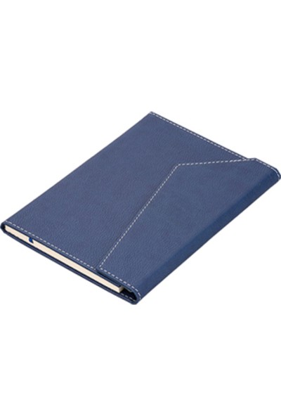 Termoderi Kapaklı Not Defteri Çizgili 13 x 21 cm Lacivert