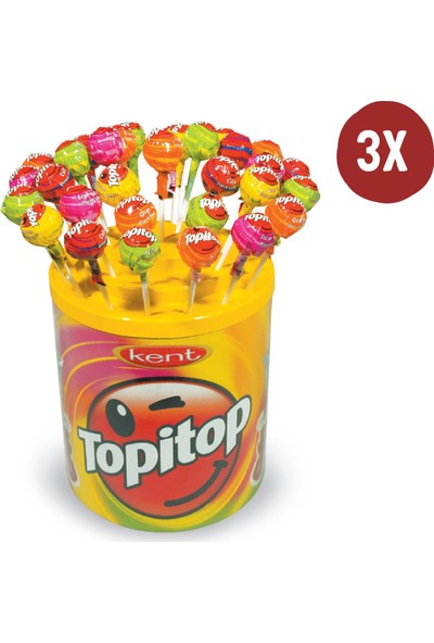 Kent Topitop Meyveli Şeker 120'li 3 Paket