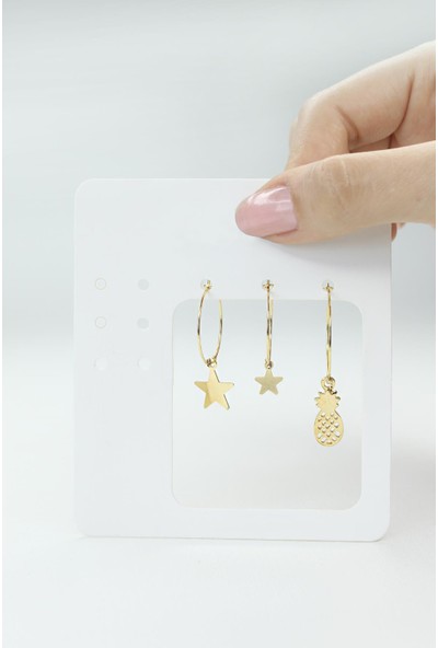 New Obsessions Yıldız - Ananas Küpe Seti