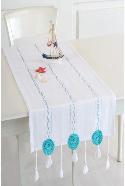 Ödel Home Ajurlu İşlemeli Motifli Runner