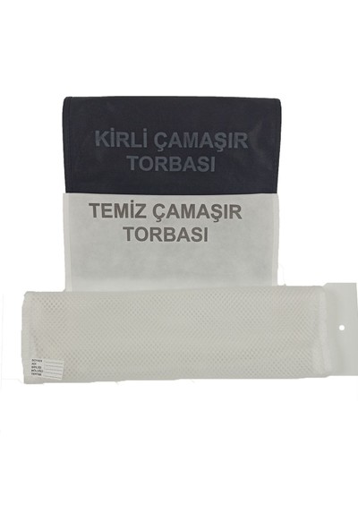 Mercantex Öğrenci ve Asker Için Temiz Kirli Çamaşır Torbası ve Çamaşır Filesi
