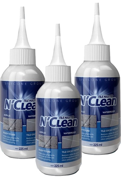N'Clean Tile Master Silikonlu Derz Dolgusu Beyaz 225 ml 3+1 N'Clean Tile Master Silikonlu Derz Dolgusu Beyaz 225 ml 3+1