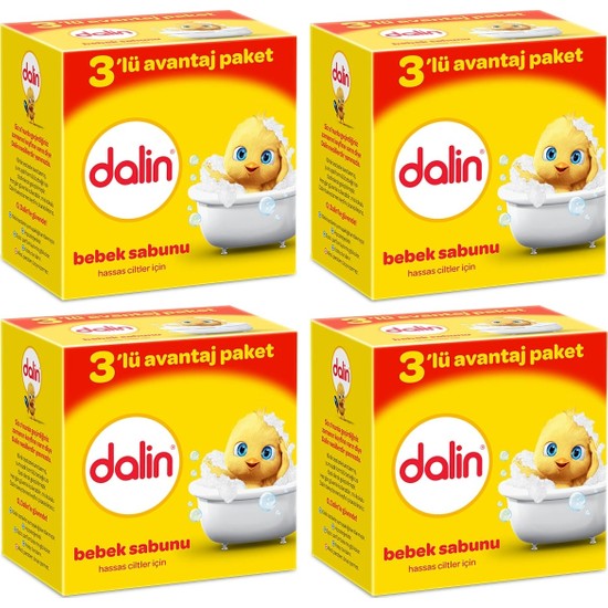 Dalin Bebe Sabun 3'lü Paket 100 gr x 4 Adet Fiyatı