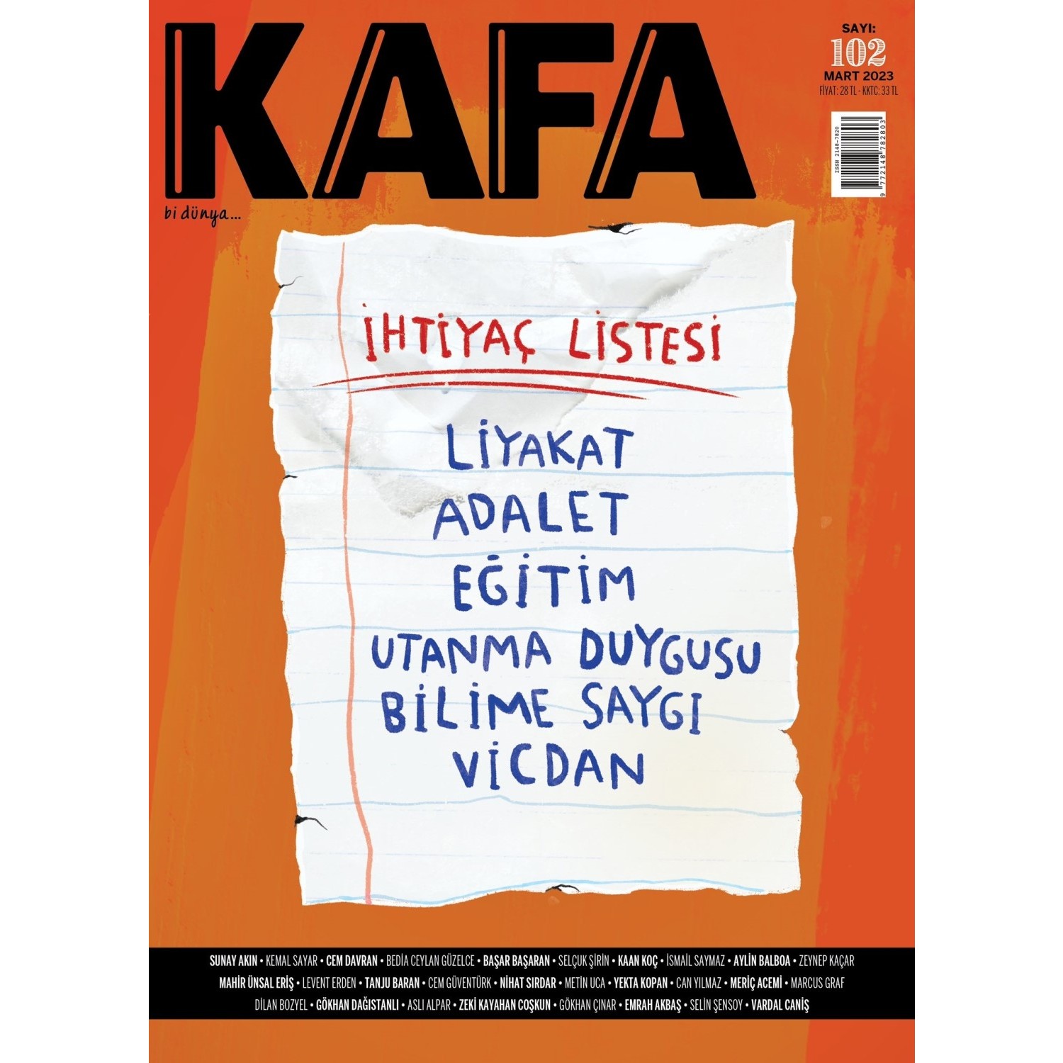 Kafa Dergisi 102. Sayı Mart 2023 Kitabı ve Fiyatı - Hepsiburada