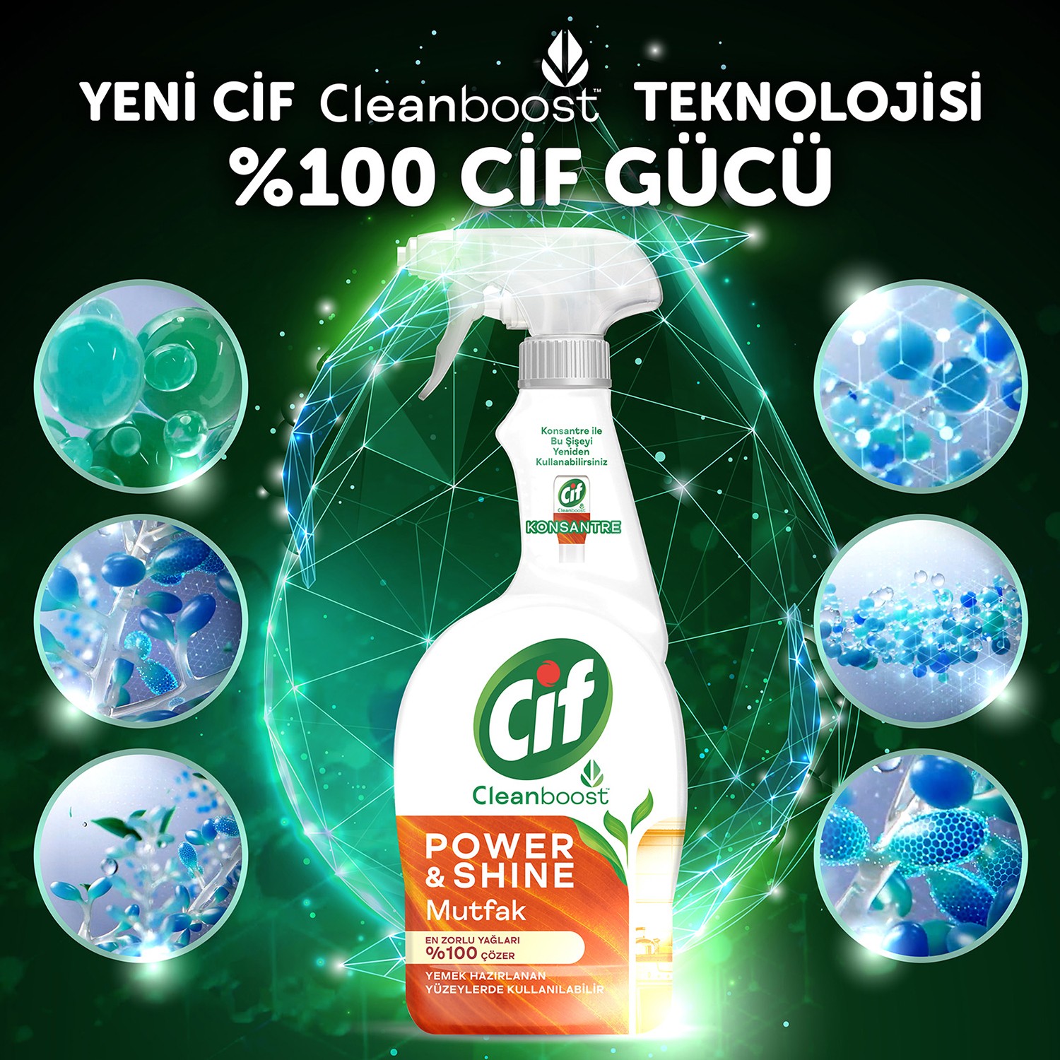 Cif Power Shine Cleanboost Sprey Temizleyici Mutfak İçin Fiyatı