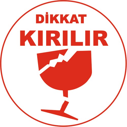 Butik Sosyetik Dikkat Kırılır Yuvarlak Yapışkanlı Etiket Fiyatı