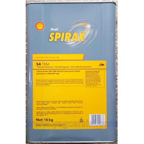 Shell Spirax S4 Txm Teneke 18 L -Eski Adı Donax Td 10W30 Fiyatı