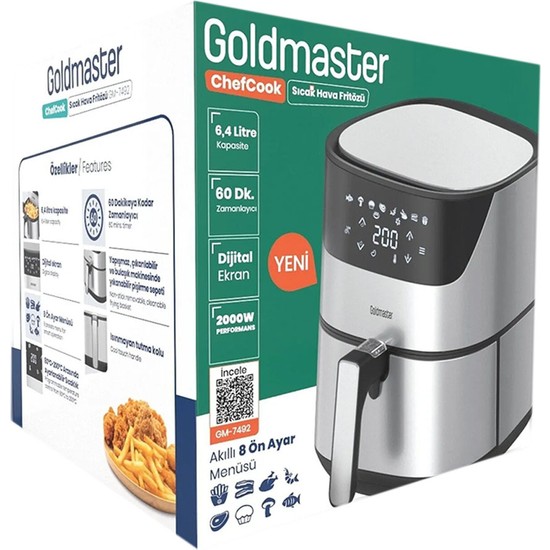 Goldmaster Chefcook 2000 Watt Yüksek Güç 6,4 Litre Inox Fiyatı