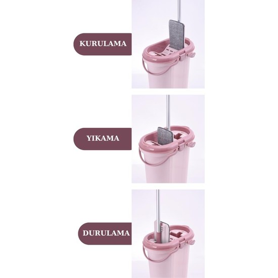 Flora Trio 3 Bölmeli Tablet Mop Temizlik Seti 14 lt + 4 Fiyatı