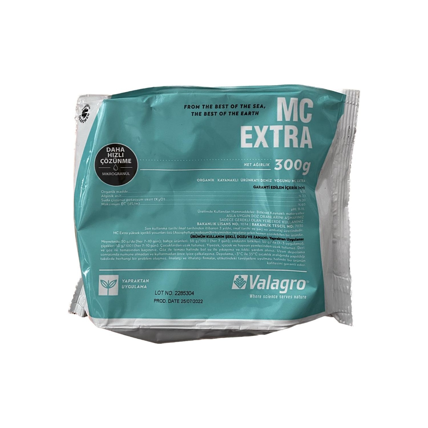 Valagro Mc Extra(Organik Kaynaklı Katı Deniz Yosunu)-300 gr Fiyatı