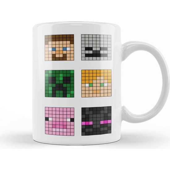 Minecraft Famous Characters 01 Kupa Bardak Porselen Fiyatı