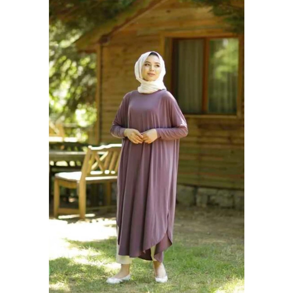 Sapha Kadın Yanları Oval Uzun Sandy Tesettür Tunik Fiyatı