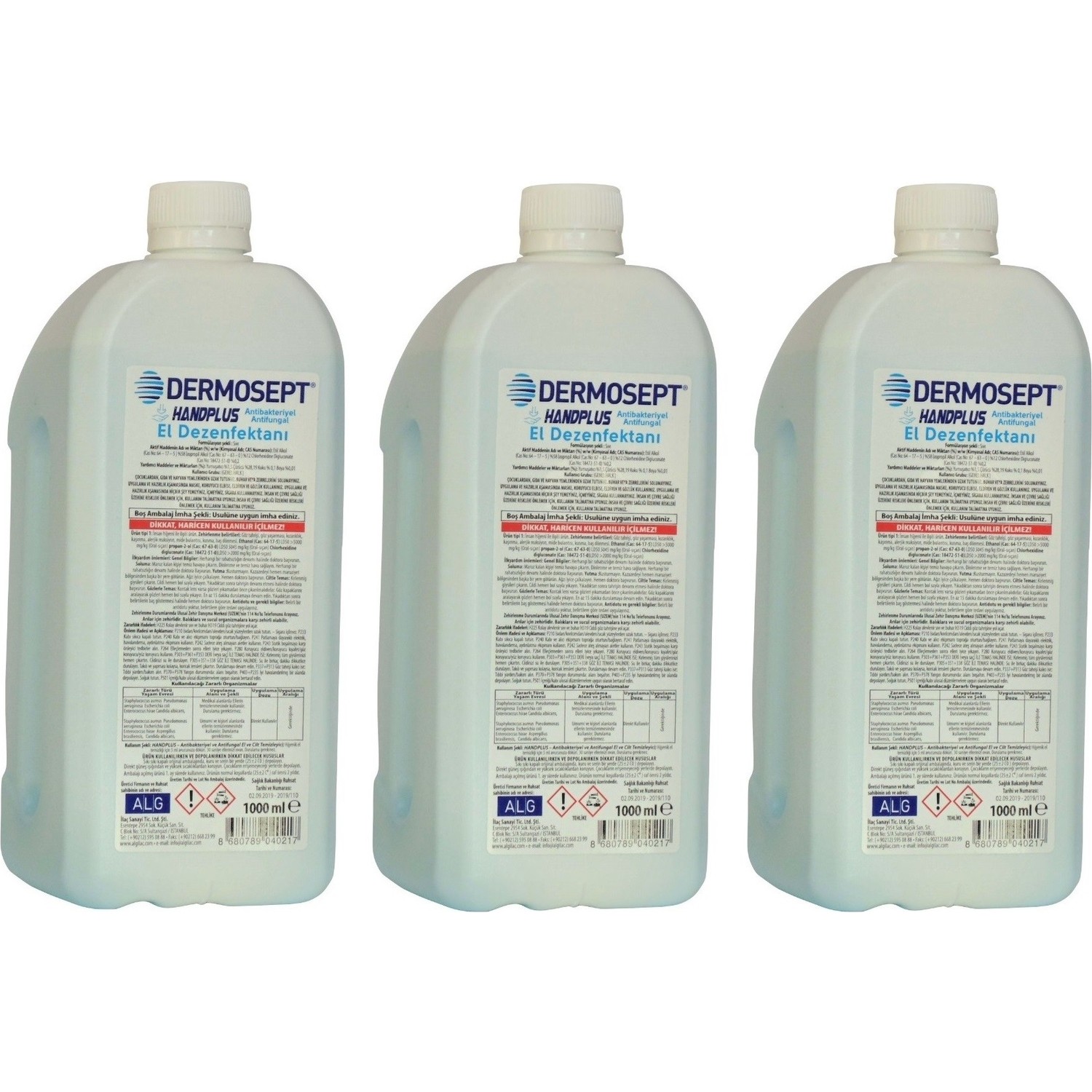 Dermosept Handplus El ve Cilt Dezenfektanı 3x1000 ml Fiyatı