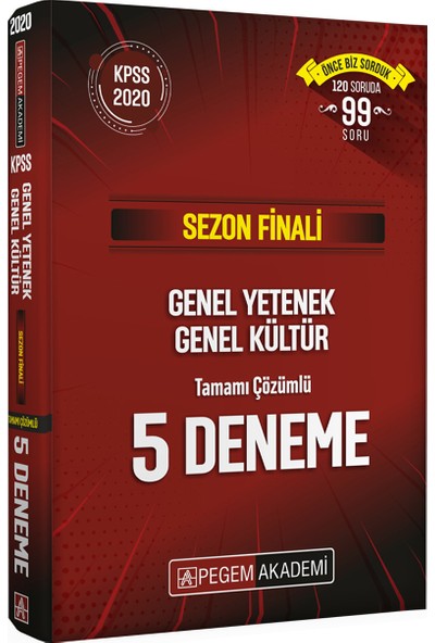 Sezon Finali GYGK Tamamı Çözümlü 5 Deneme Sezon Finali GYGK Tamamı Çözümlü 5 Deneme