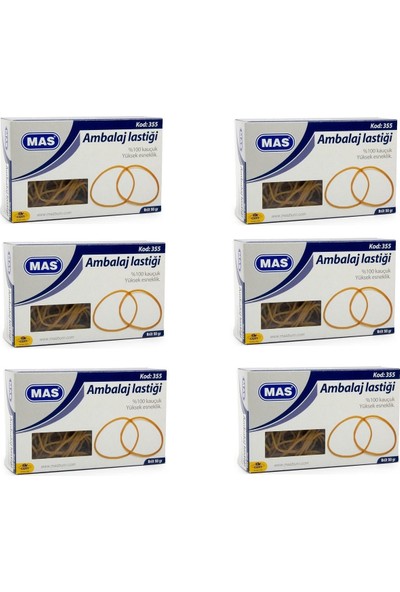 Mas 355 Ambalaj Lastiği Kauçuk 50 gr 6'lı