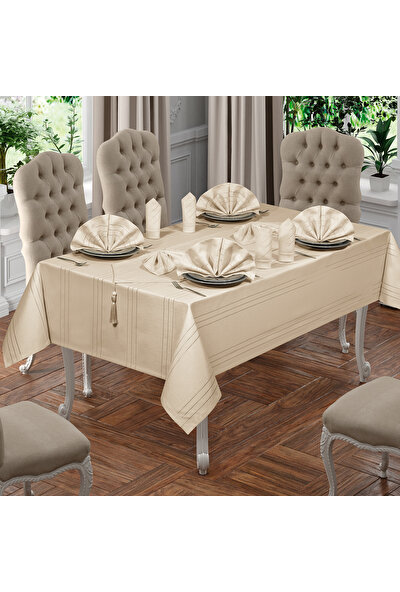 Bir Home Lüx Colber Masa Örtüsü Seti 12 Kişilik Colber