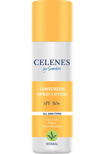 Celenes By Sweden Herbal Güneş Koruyucu Losyon Sprey 50 Spf 150 ml - Tüm Cilt Tipleri Celenes By Sweden Herbal Güneş Koruyucu Losyon Sprey 50 Spf 150 ml - Tüm Cilt Tipleri