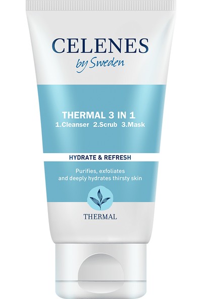 Celenes By Sweden Thermal 3in1 Peeling - Maske - Temizleyici 150 ml Tüm Ciltler Celenes By Sweden Thermal 3in1 Peeling - Maske - Temizleyici 150 ml Tüm Ciltler
