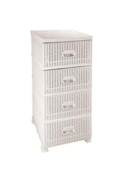 Violet Raddan Komidin 4 Çekmeceli Beyaz