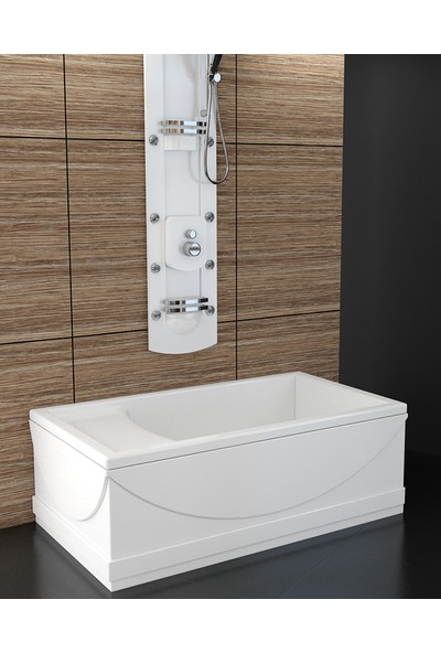 Sırduş Düz Oturmalı Küvet 180 x 80 x 55 Ön ve Yan Panel Sırduş Duşakabinsiz