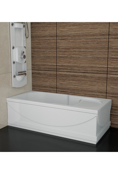 Sırduş Düz Küvet Oturmalı 170 x 75 x 55 Ön ve Yan Panel Sırduş Duşakabinsiz