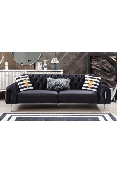 Cadde Yıldız Palma Siyah Kanepe