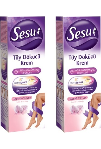 Sesu Tüy Dökücü Krem Hassas Ciltler 100 ml 2 Adet Sesu Tüy Dökücü Krem Hassas Ciltler 100 ml 2 Adet