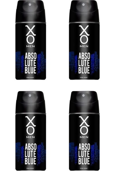 Xo Absolute Blue Men Deodorant 150 ml x 4 Adet Xo Absolute Blue Men Deodorant 150 ml x 4 Adet
