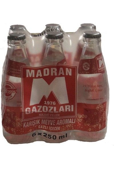 Madran Karışık Meyve Aromalı Gazlı Içecek 6 x 250 ml Madran Karışık Meyve Aromalı Gazlı Içecek 6 x 250 ml
