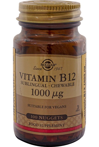 Solgar Vitamin B12 1000 mcg 100 Kapsül Solgar Vitamin B12 1000 mcg 100 Kapsül