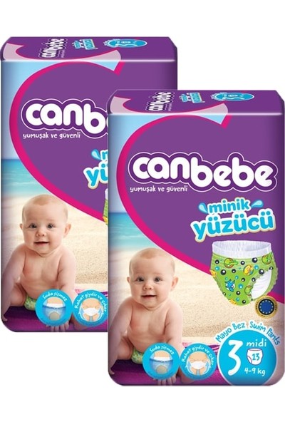 Canbebe Mayo Bebek Bezi Midi 3 Beden 13'lü 4 - 9 kg x 2'li Canbebe Mayo Bebek Bezi Midi 3 Beden 13'lü 4 - 9 kg x 2'li