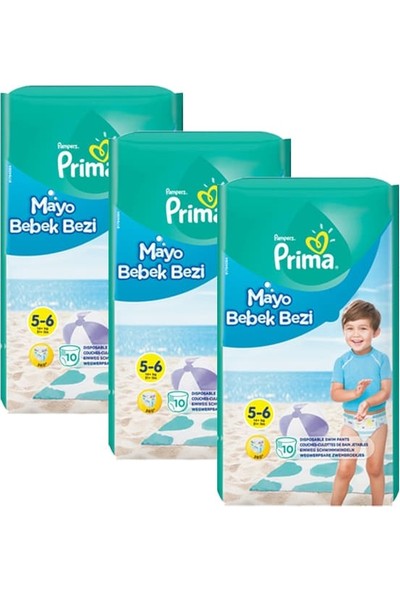 Prima Mayo Bebek Bezi 5 - 6 Beden 10'lu x 3'lü