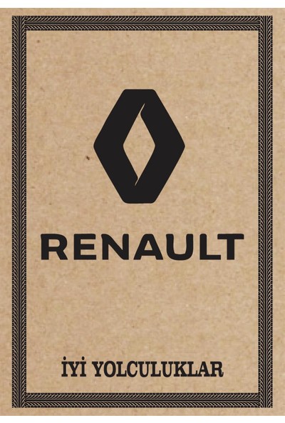 Cihan Oto Paspas Kağıdı Renault Amblem Baskılı 100 Adet 35 x 50 cm
