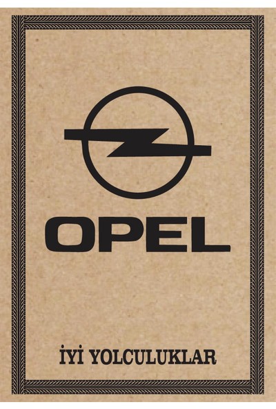 Cihan Oto Paspas Kağıdı Opel Amblem Baskılı 100 Adet 35 x 50 cm