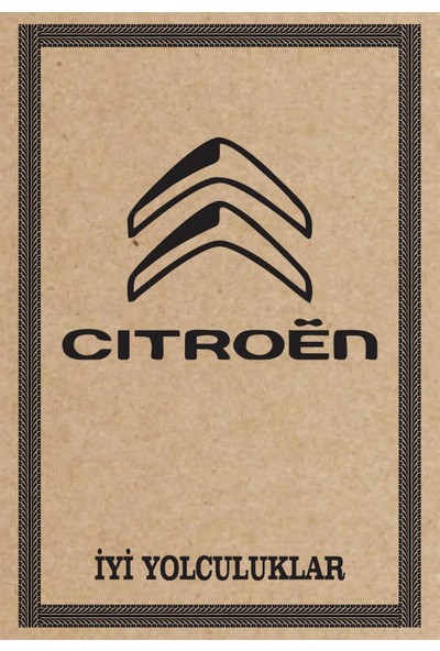 Cihan Oto Paspas Kağıdı Citroen Amblem Baskılı 100 Adet 35 x 50 cm