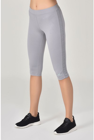 Bilcee Gri Kadın Diz Altı Tayt Gs-5072